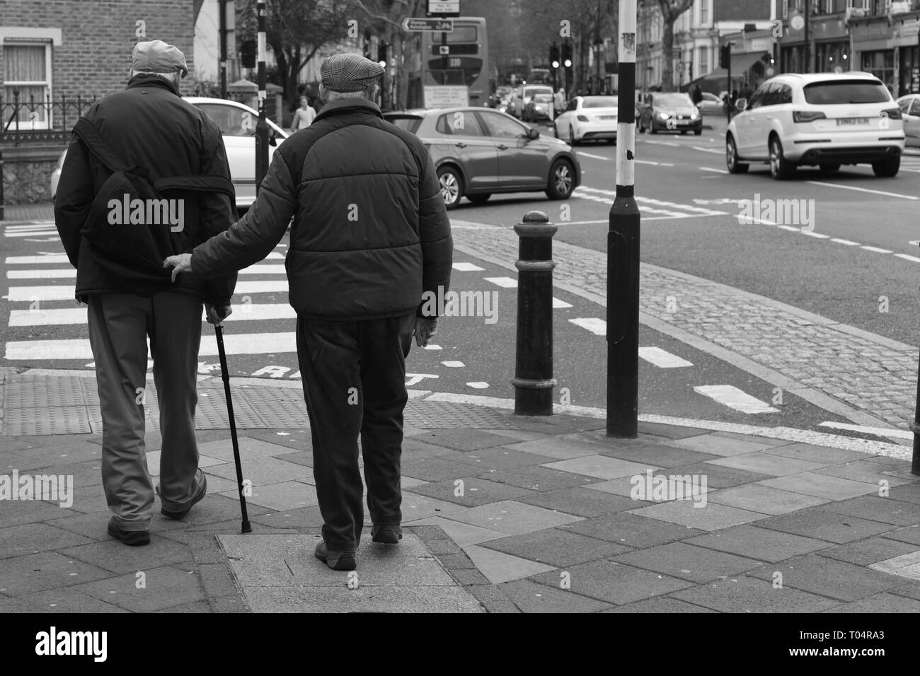 Senior friends Black and White Stock Photos & Images - Alamy