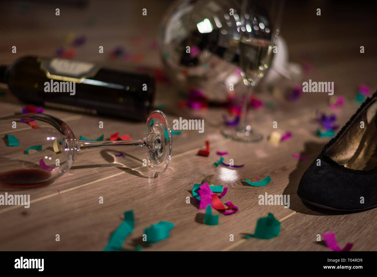 the mess left behind after too much partying Stock Photo - Alamy