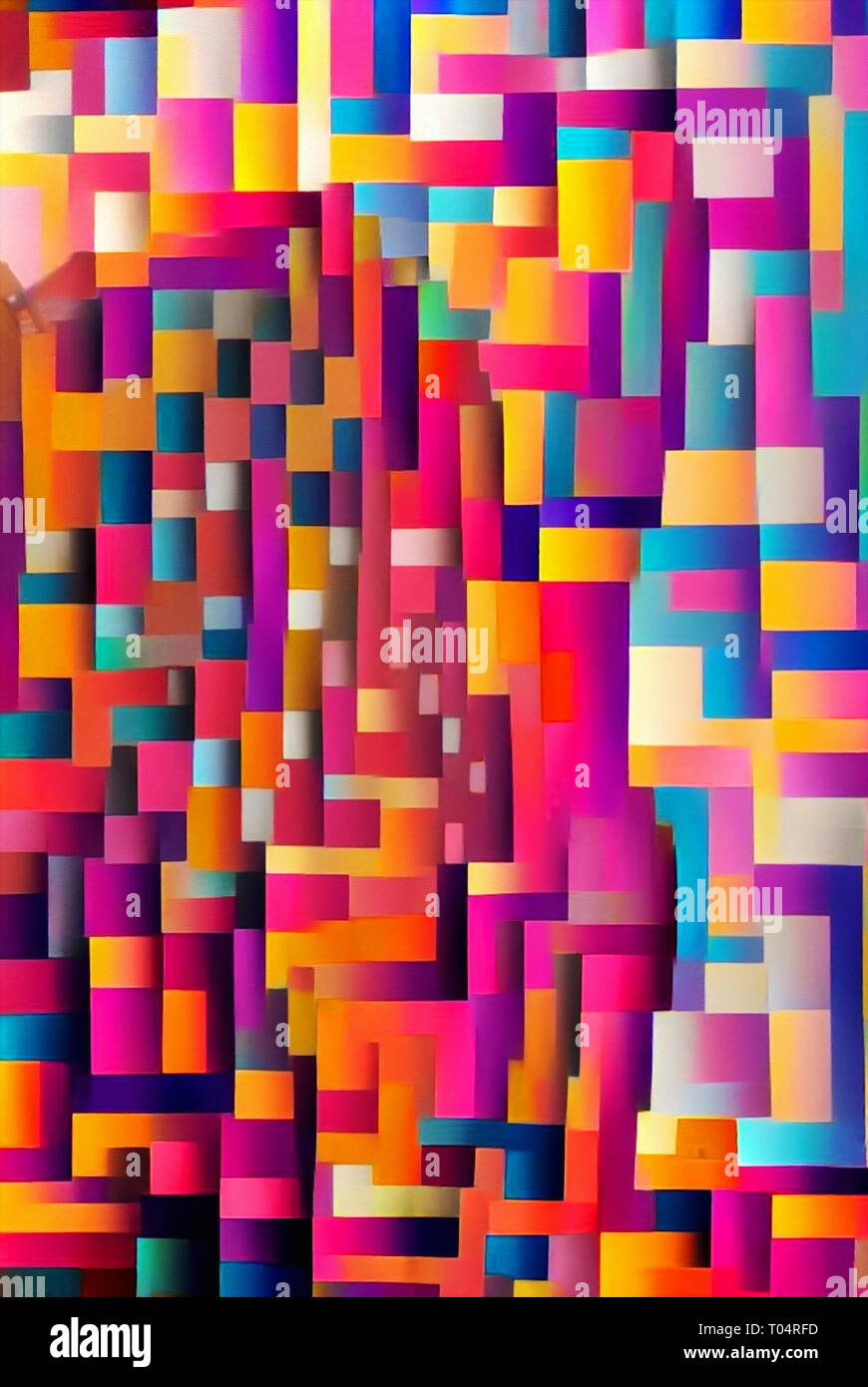 Colorful modern geometric abstract painting Stock Photo - Alamy