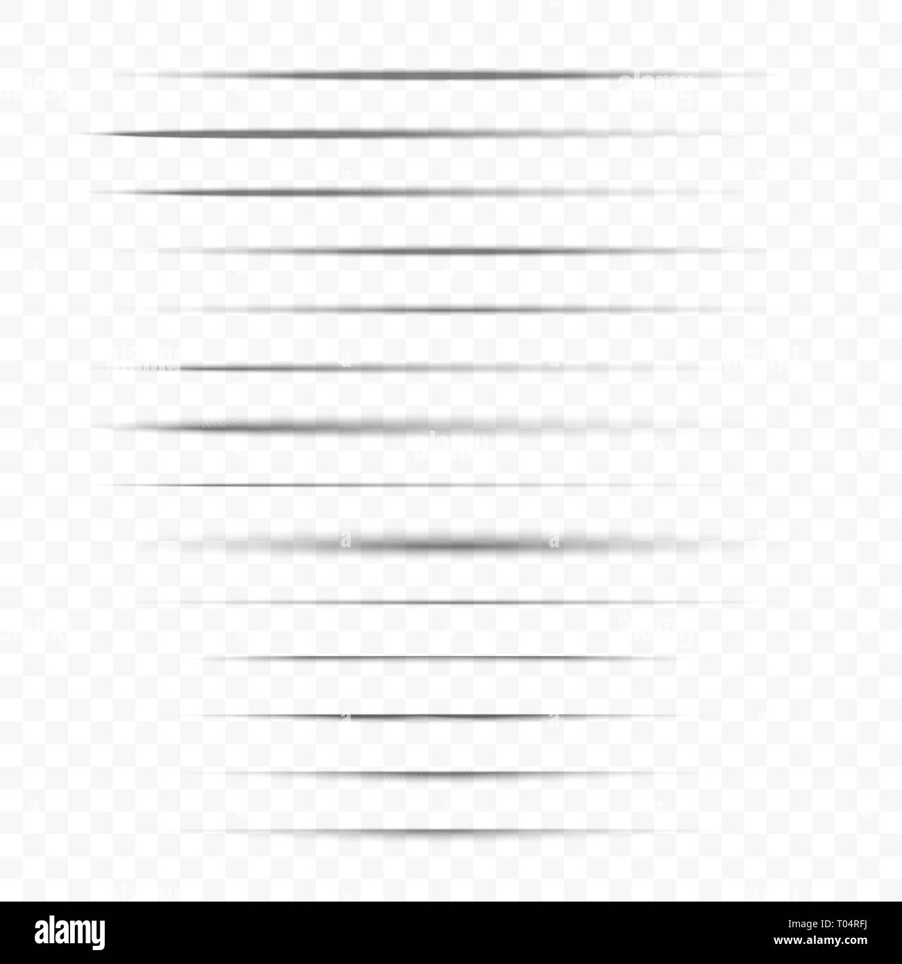 shadows with soft edges isolated on transparent background. Elements ...