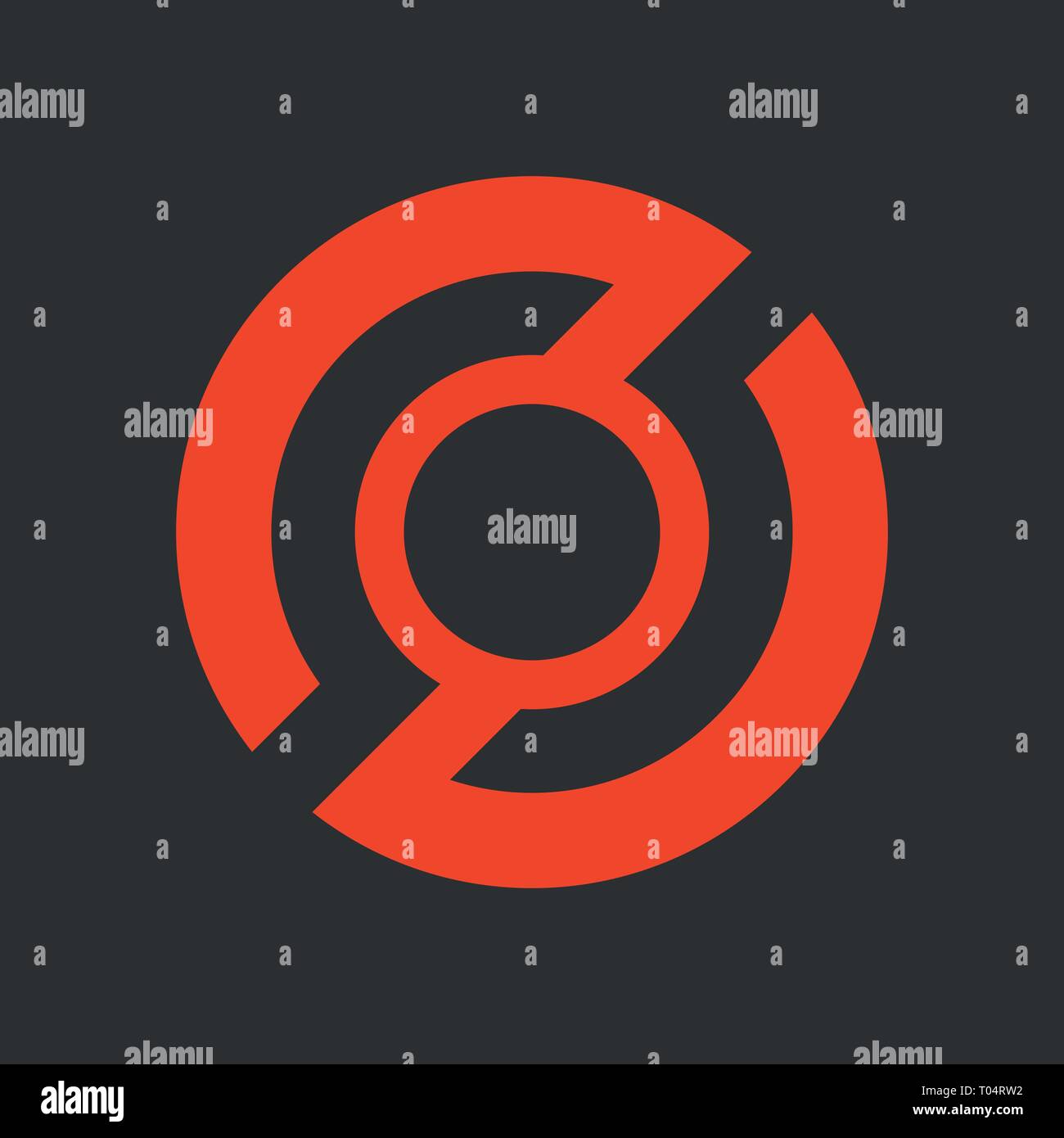 Digital Logo Design Template. Abstract vector symbol, technology ...