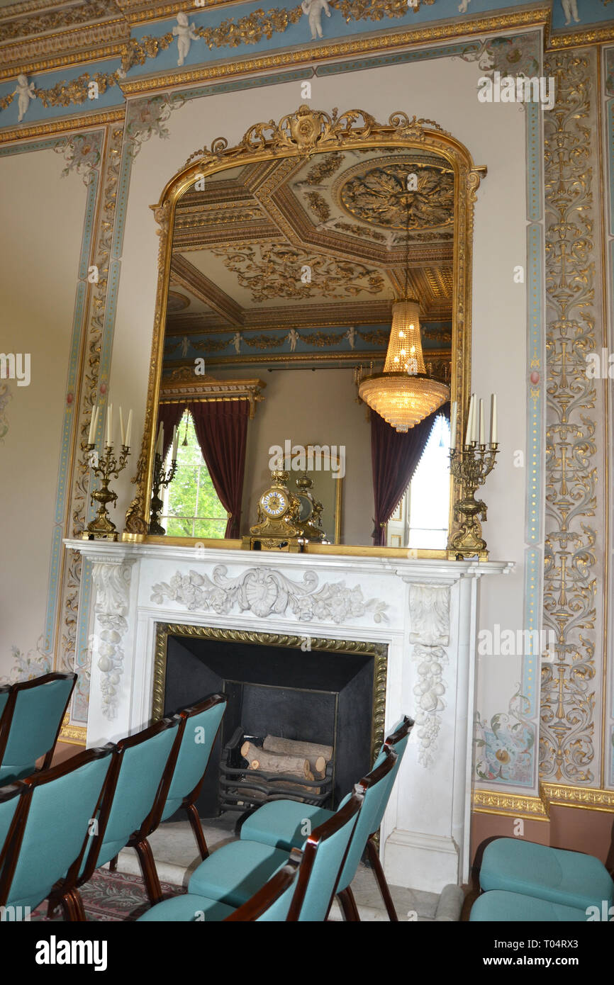 Inside Hylands House, Writtle, Chelmsford, Essex, UK Stock Photo - Alamy