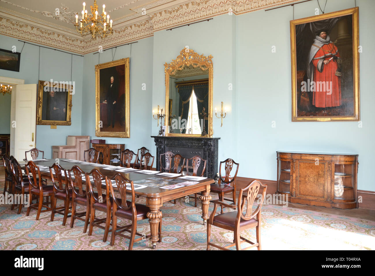 Inside Hylands House, Writtle, Chelmsford, Essex, UK Stock Photo - Alamy