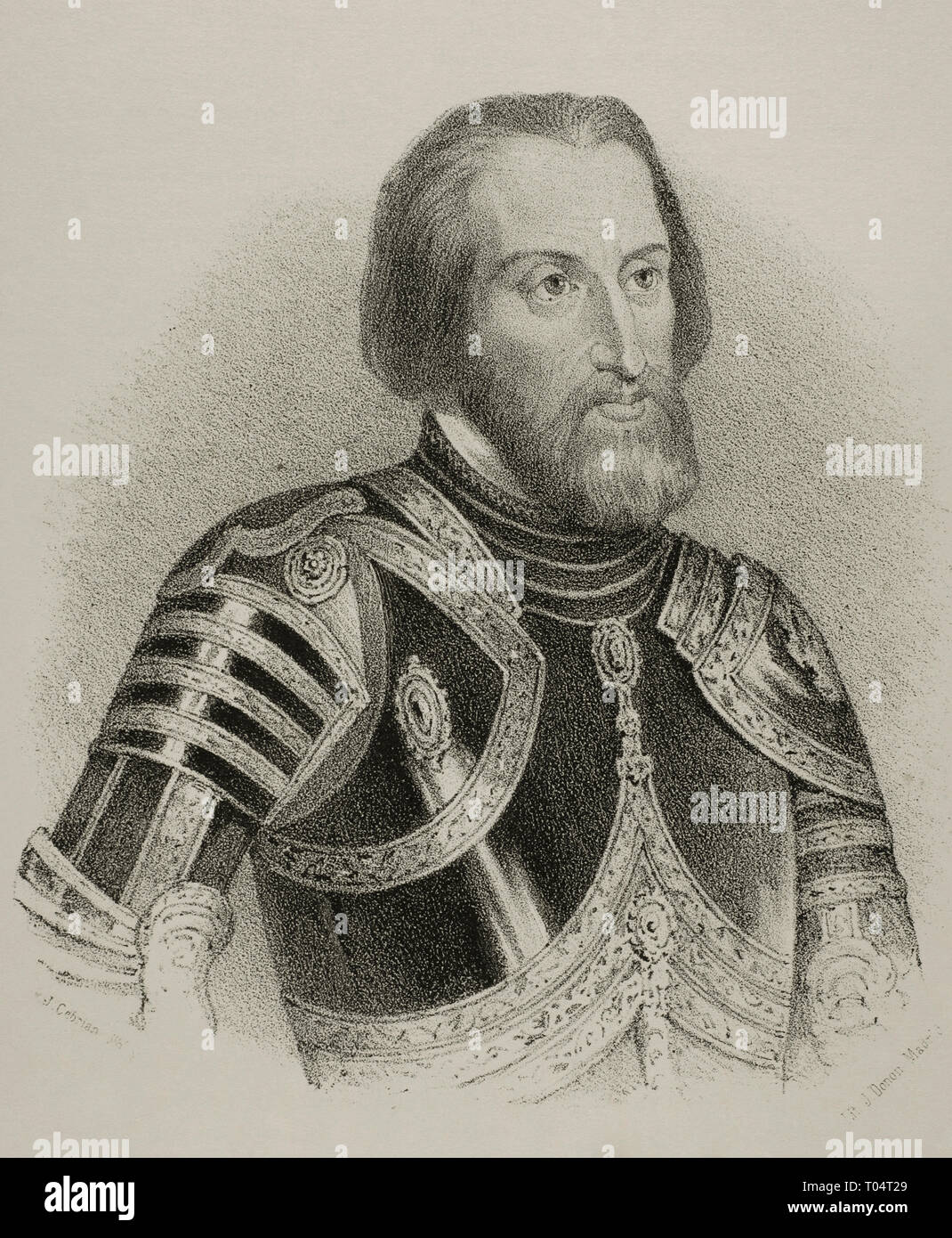 Hernan Cortes (1485-1547). Spanish conquistador of the Aztec empire ...