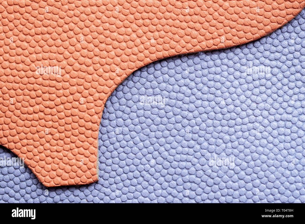 Samples of genuine leather, lilac and brown colors. Texture pattern for ...