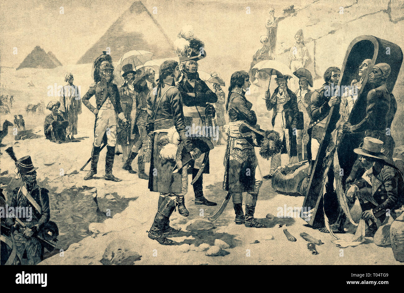 Bonaparte in Egypt from painting of Maurice Orange, Digital improved ...
