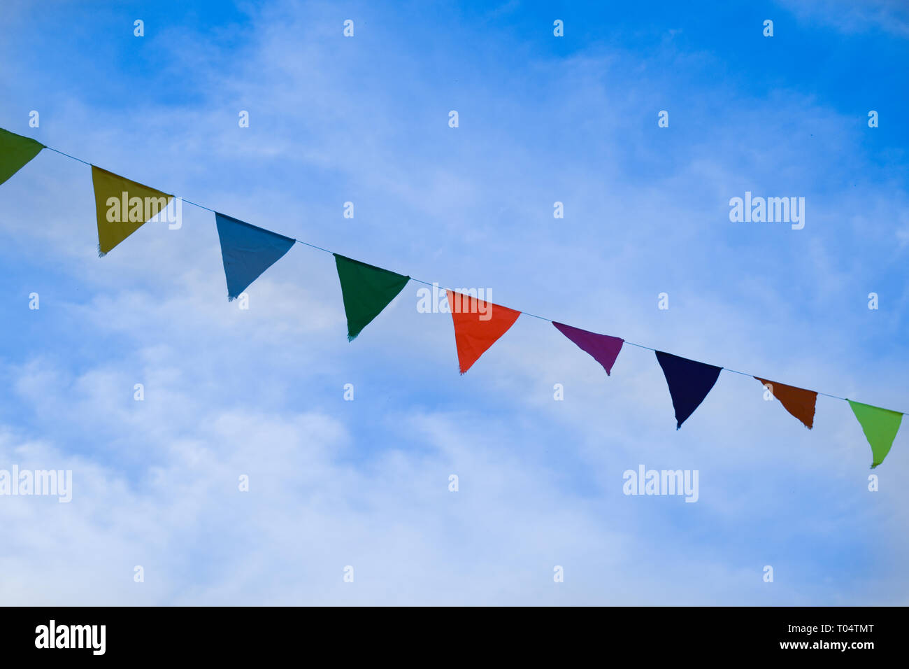 Happy birthday party background flags hi-res stock photography and ...