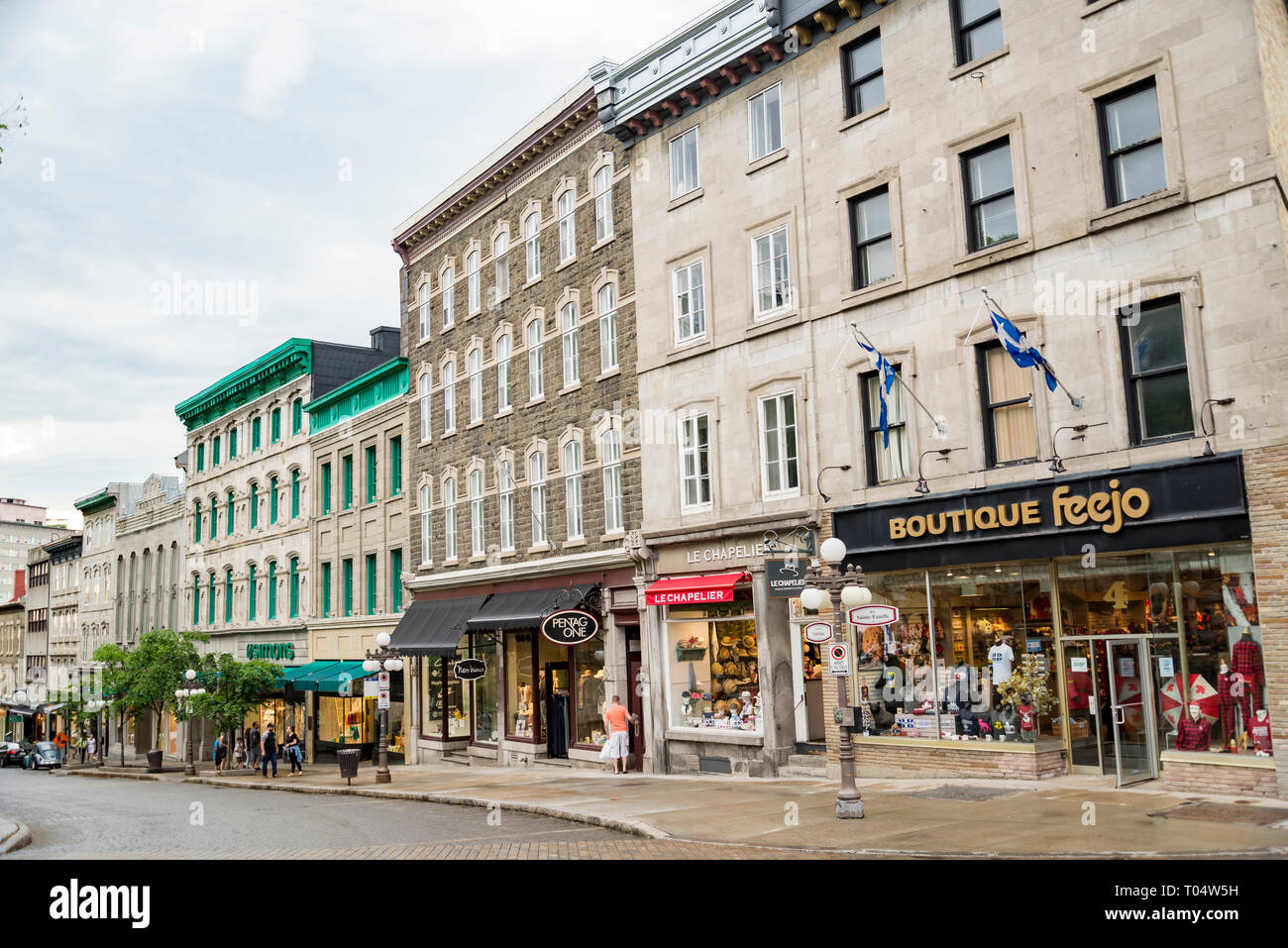 Québec city old town street hi-res stock photography and images - Alamy