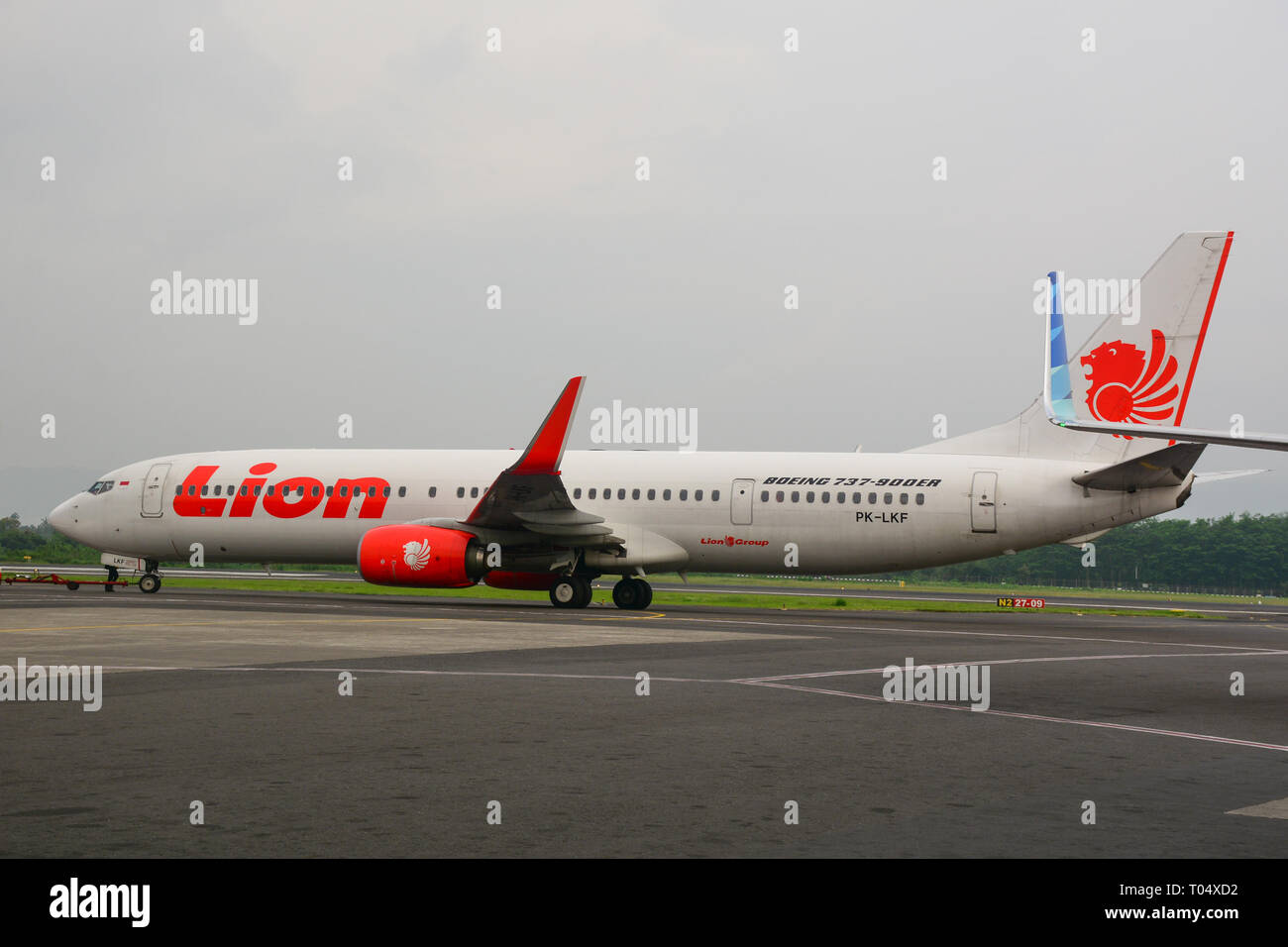 Yogyakarta, Indonesia - Apr 15, 2016. A Boeing 737-900ER airplane of ...