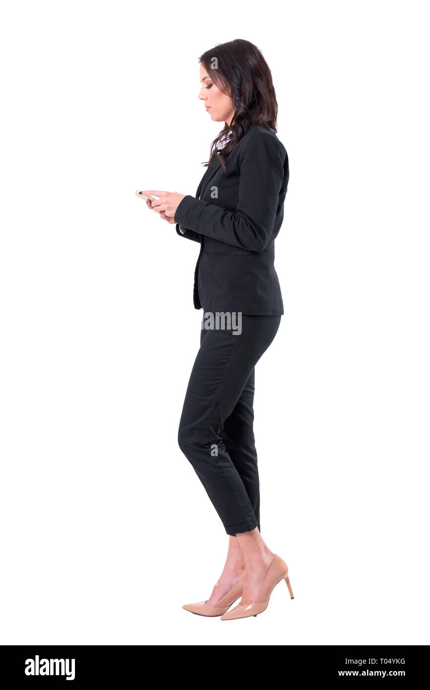 Full body walking profile black hi-res stock photography and images - Alamy