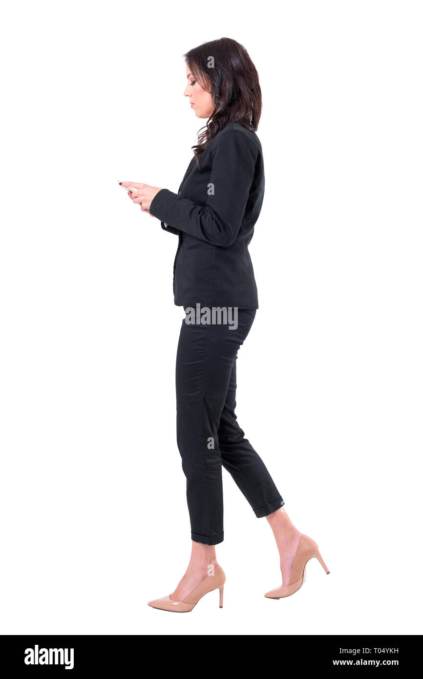 Woman side profile confident walking hi-res stock photography and ...