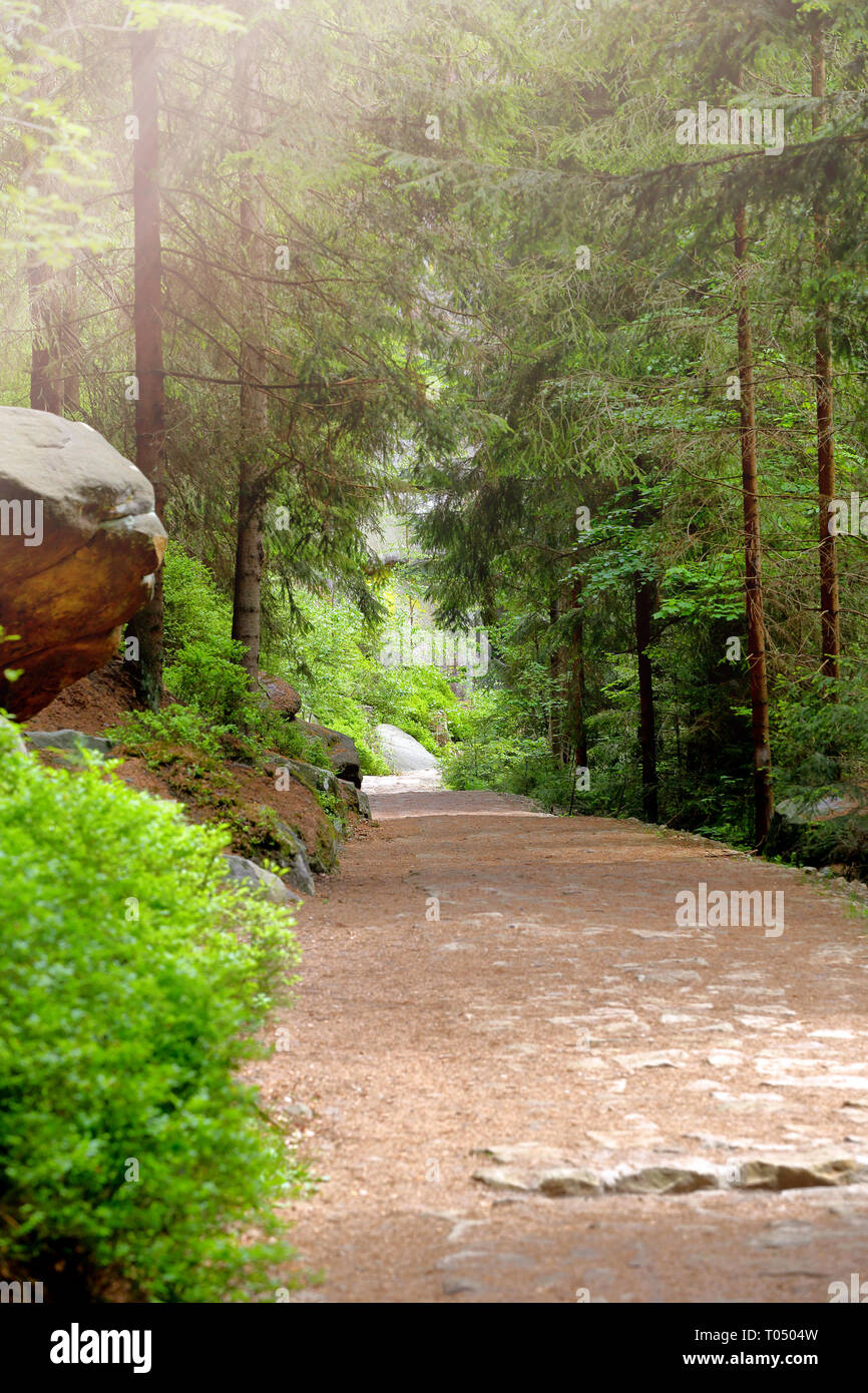 Empty mountain trail in hi-res stock photography and images - Alamy