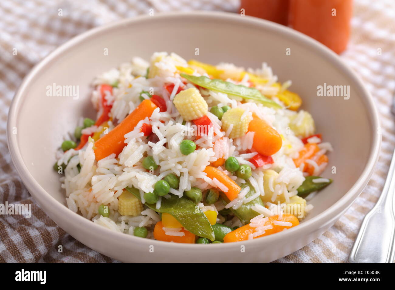Vegan rice with vegetables Stock Photo - Alamy