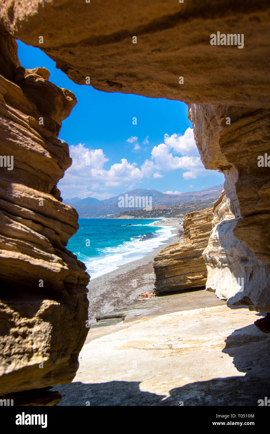 Creta triopetra hi-res stock photography and images - Alamy