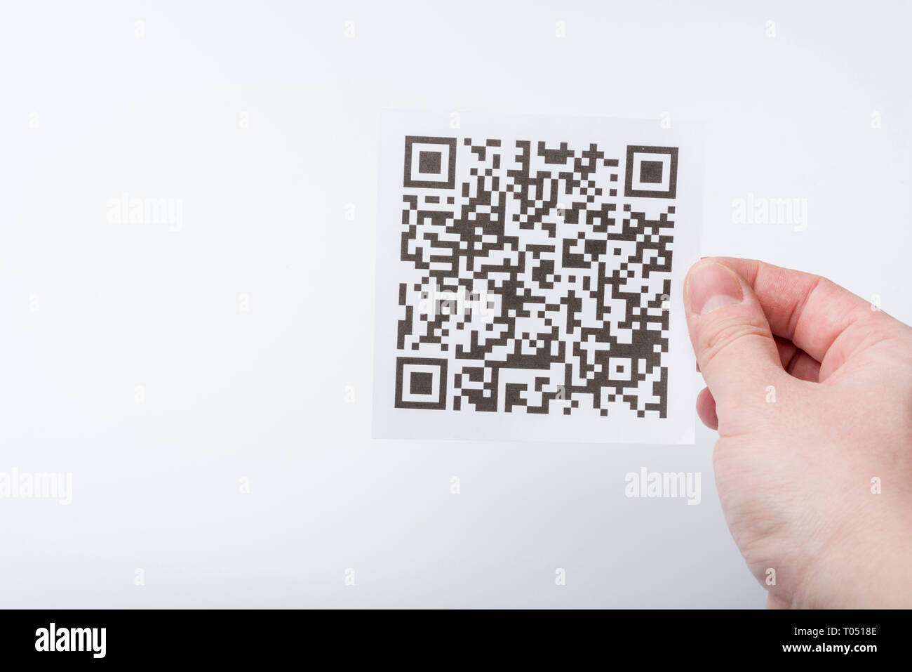 The hand holds the transaction code on a piece of paper. Transaction ...