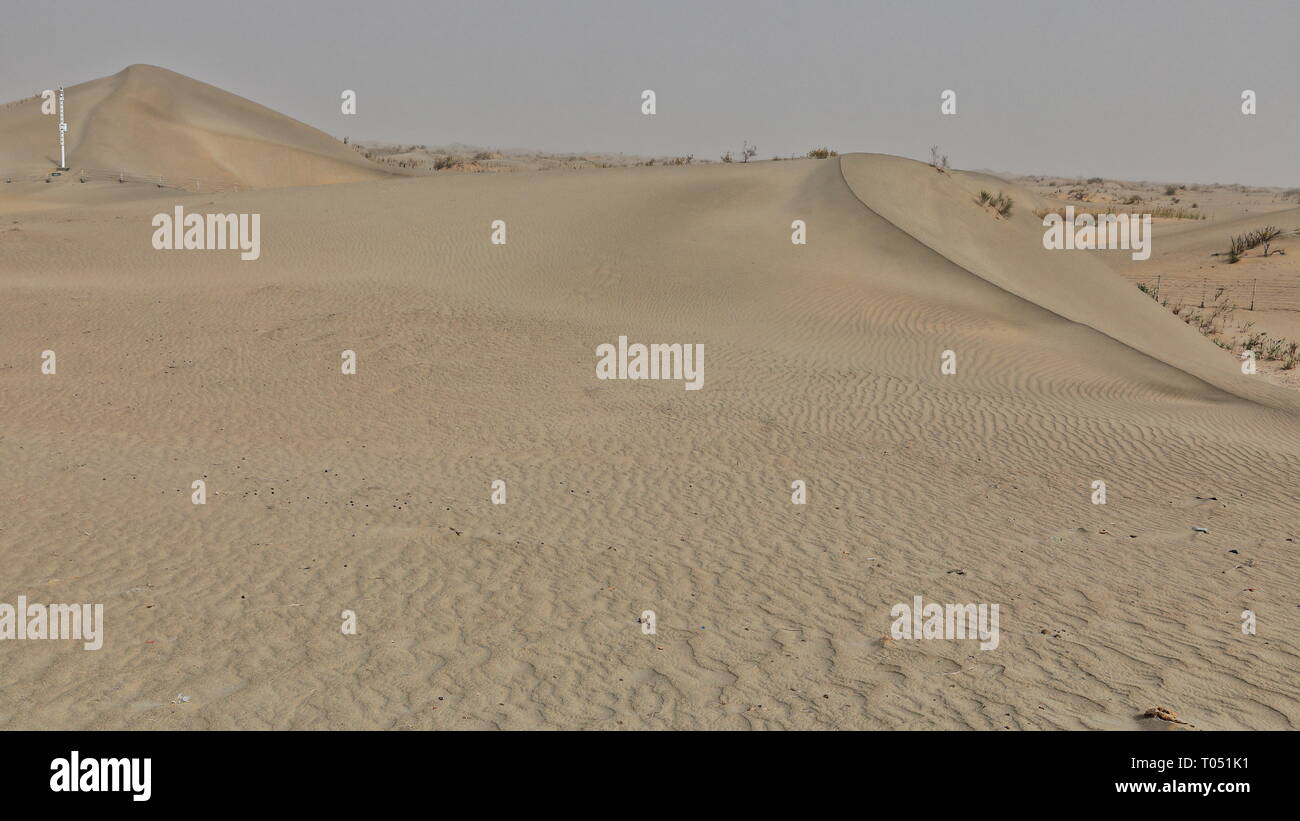 Surveillance camera-Rawak Stupa archeological site. Taklamakan Desert ...