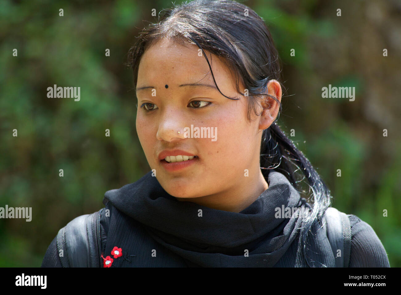 Nepalese girl in traditional dress hi-res stock photography and images ...