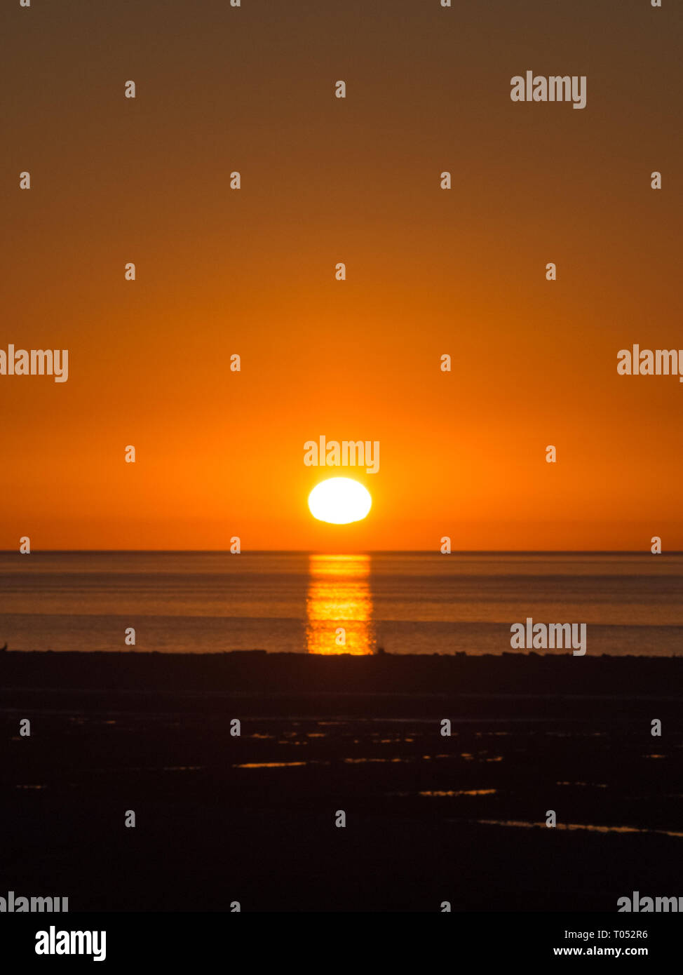 Beautiful sunset above the Pacific Ocean, sea. Chile Stock Photo - Alamy