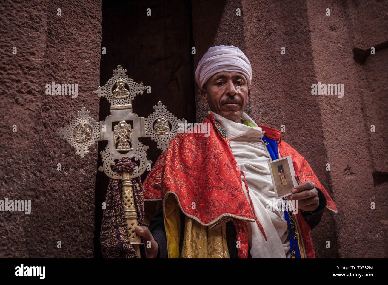 Priest, Lalibela, the Jerusalem of Ethiopia Stock Photo - Alamy