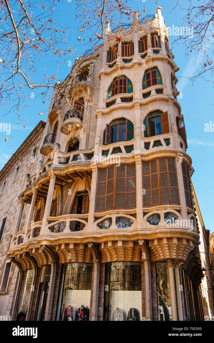 Art Nouveau building. Can Casasayas 1908-1911, modernism. Palma de ...