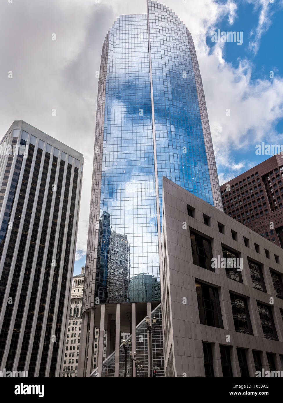 window tower is reflecting the blue sky Stock Photo - Alamy