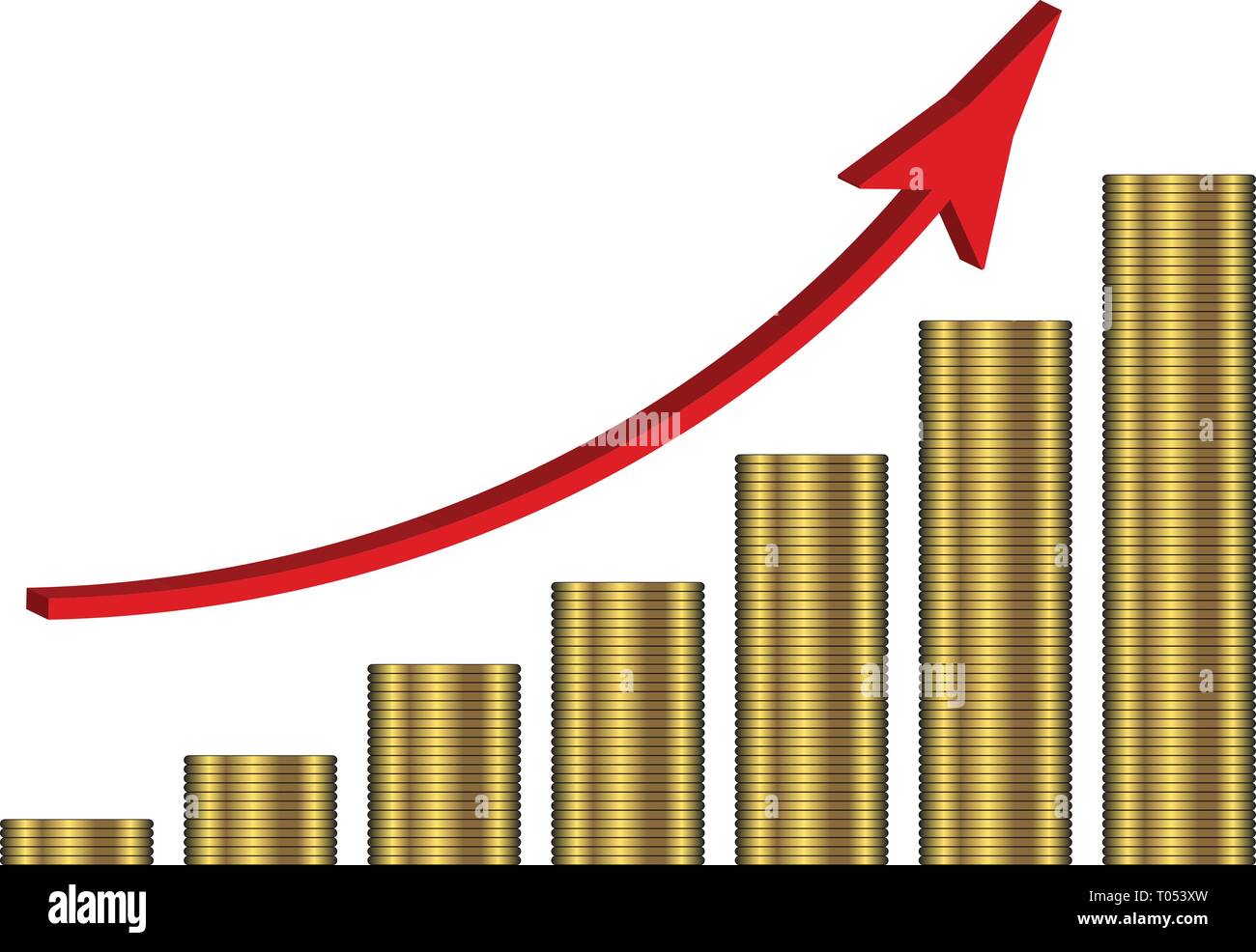 Coin Stacks Chart Stock Vector Image & Art - Alamy