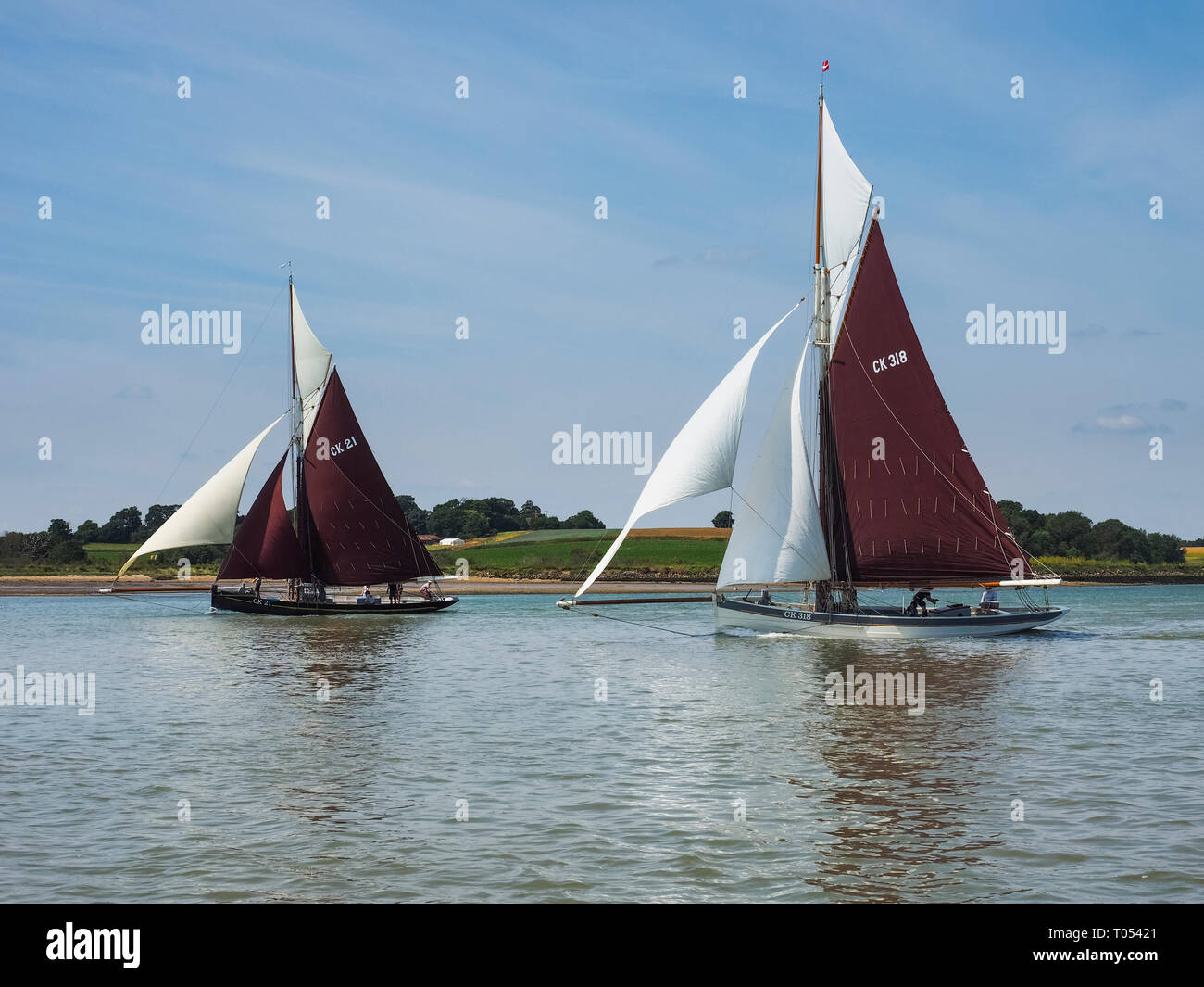 Gaff cutter traditional sailing boat hi-res stock photography and ...