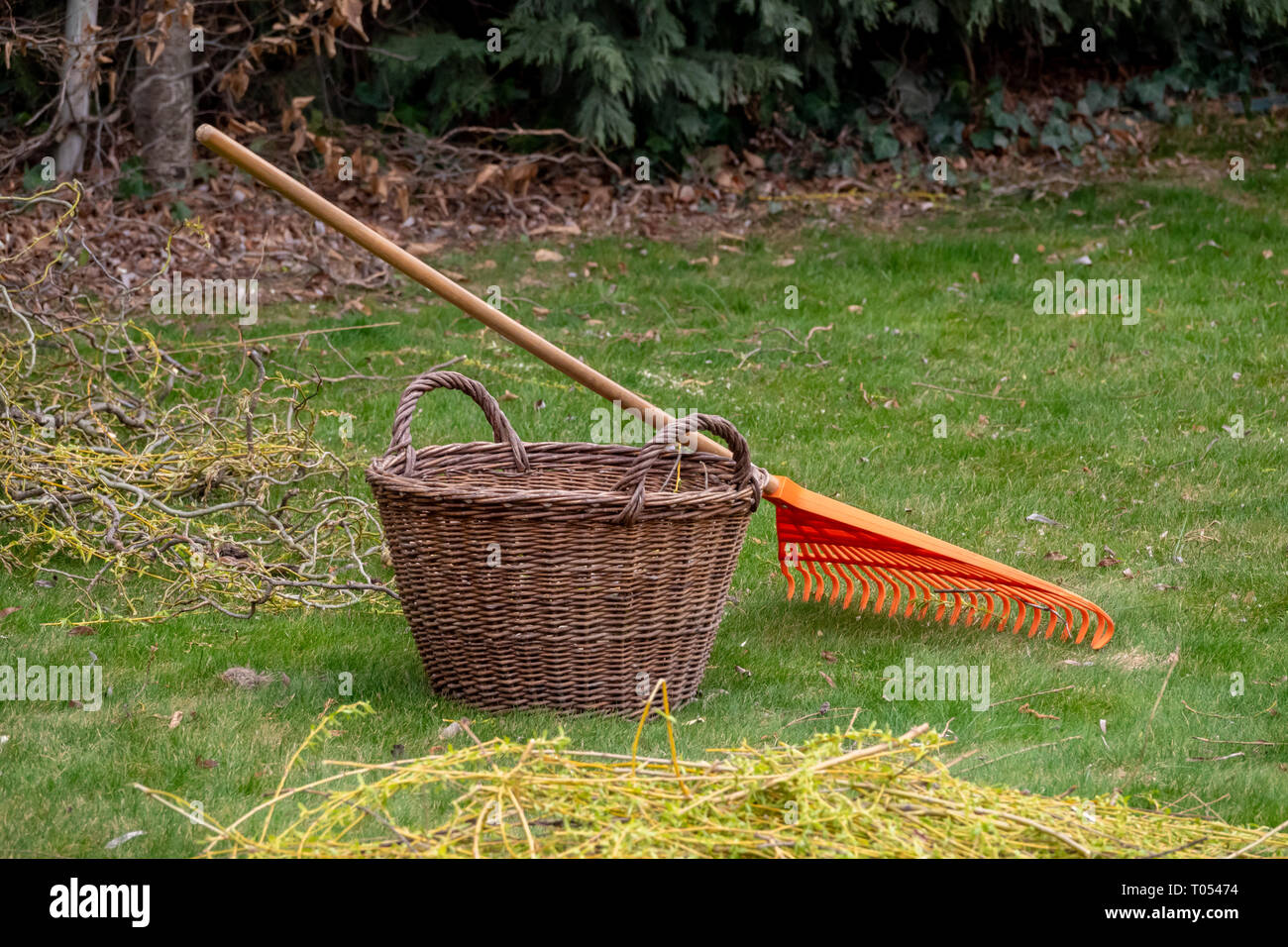 Orange rake hi-res stock photography and images - Alamy