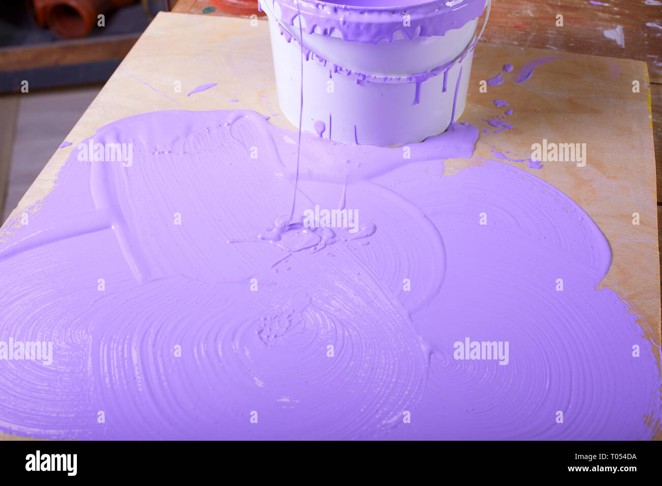 paint bucket next to paint Stock Photo - Alamy