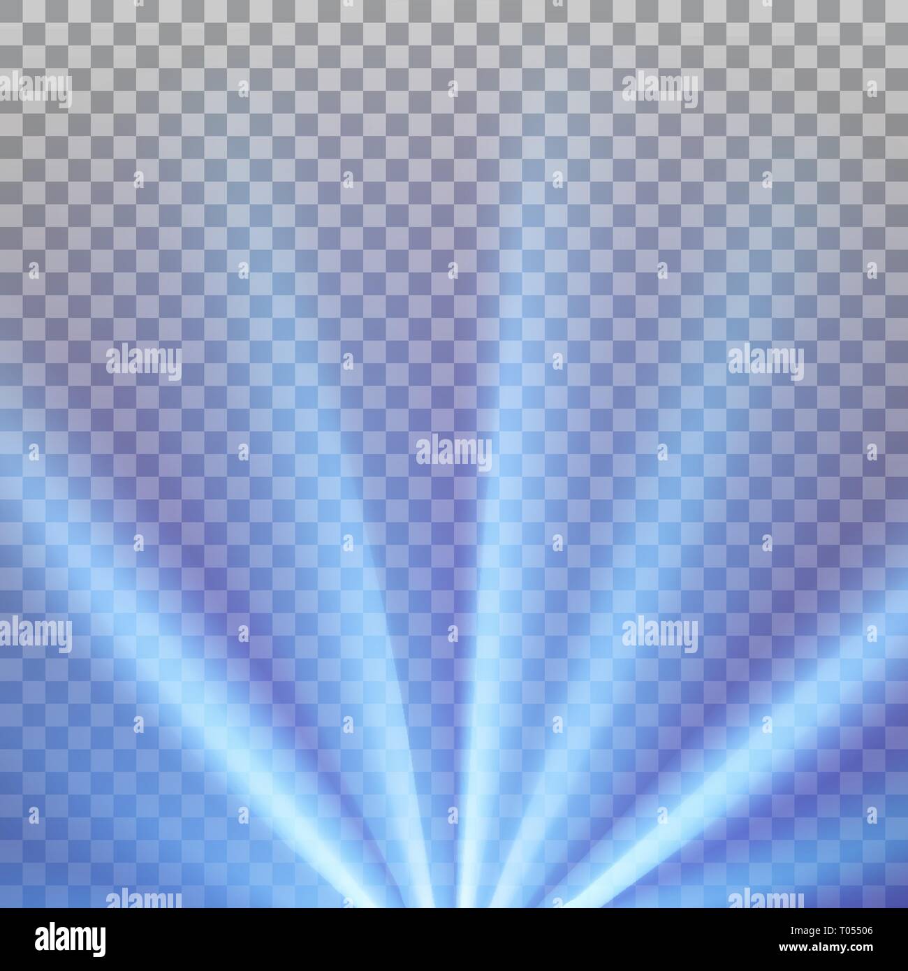 Blue colored rays with color spectrum flare. Abstract glaring effect ...
