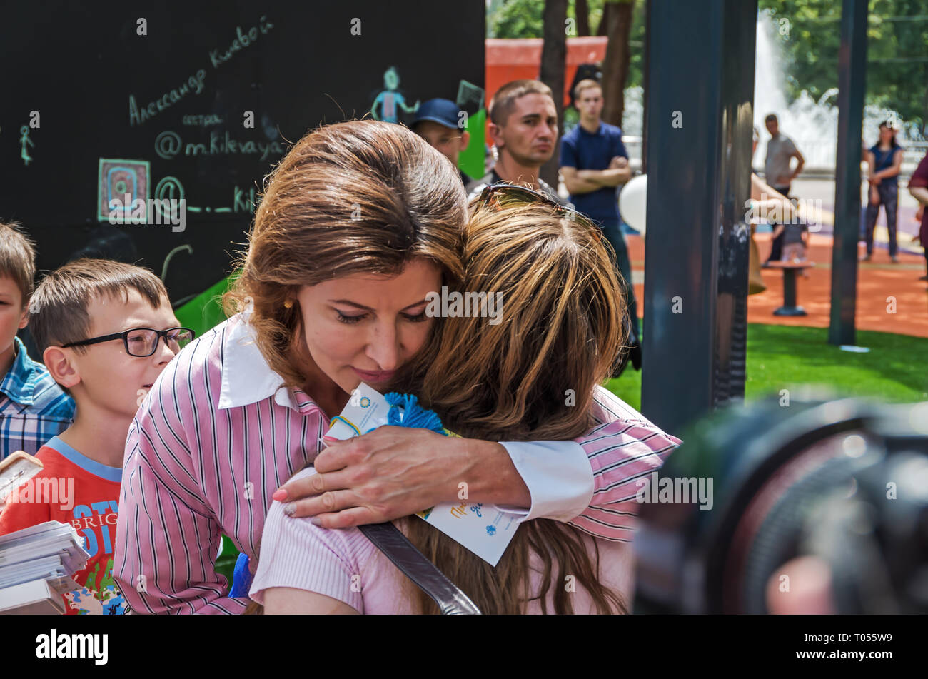 Dnipro, Ukraine - June 27, 2018: First Lady Marina Poroshenko and ...