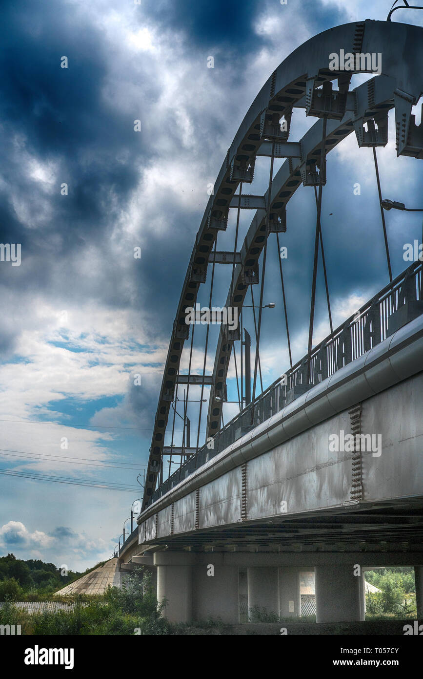 Construction cable stayed bridge cable stayed pylon hi-res stock ...