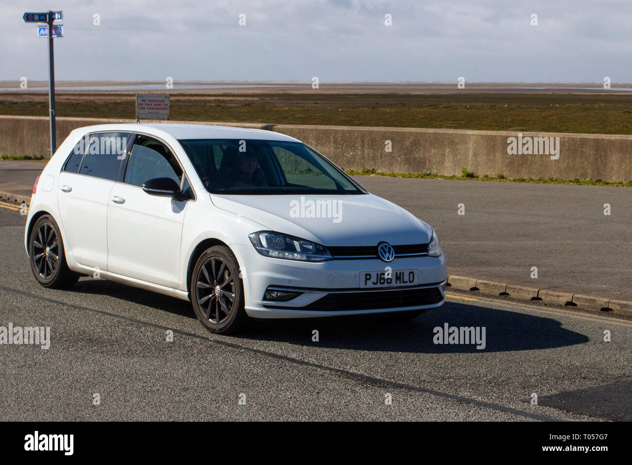 2018 white VW Volkswagen Golf GT TDI at Southport, UK Stock Photo - Alamy