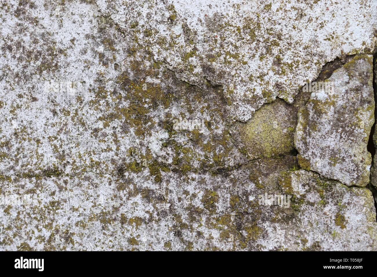 Close up surface of aged and weathered paint on different walls in high ...