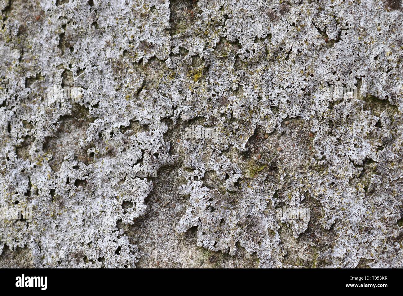 Close up surface of aged and weathered paint on different walls in high ...