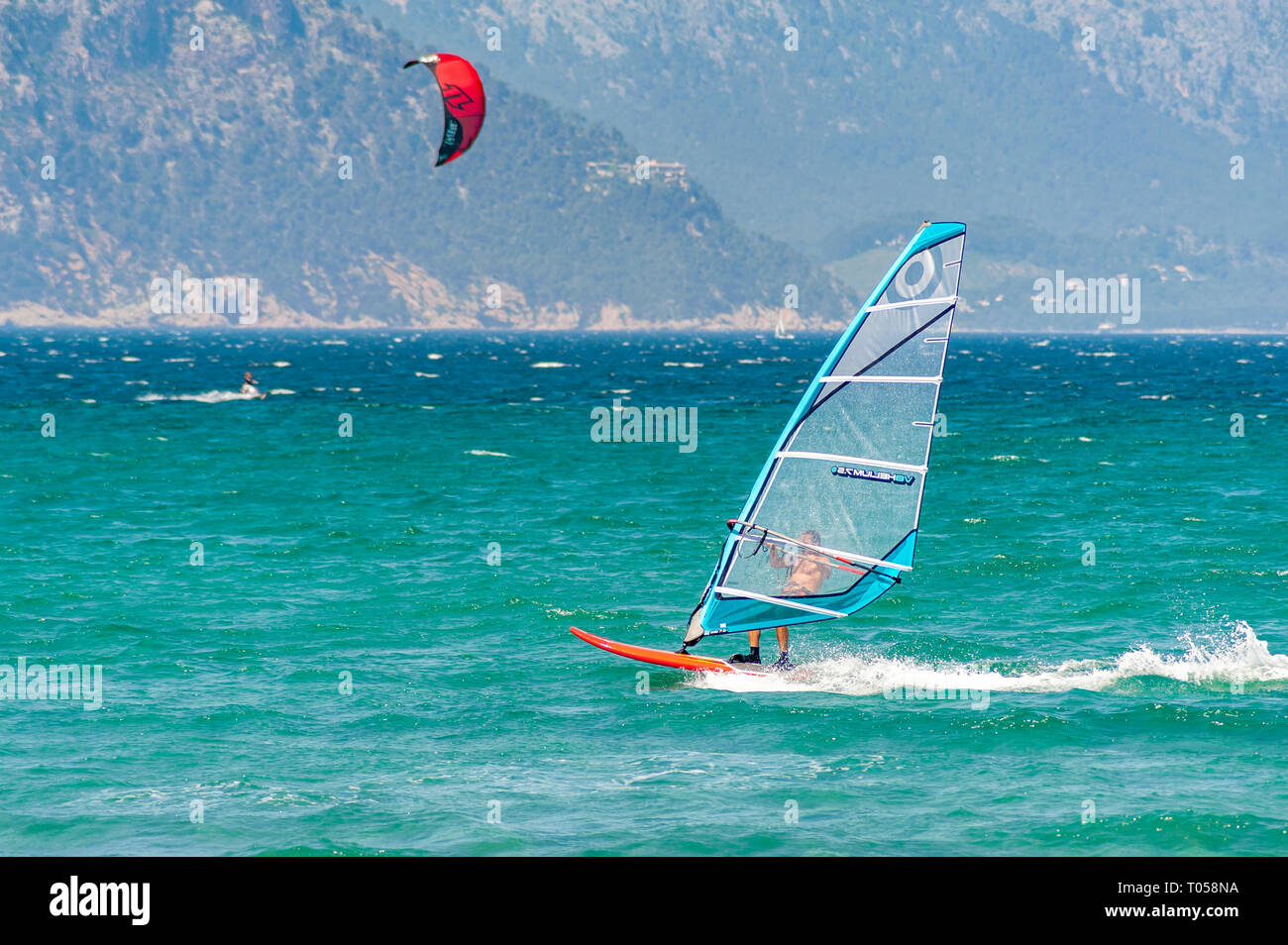 Images of Wind Surfing and Surfing in the Mediterranean Sea on ...