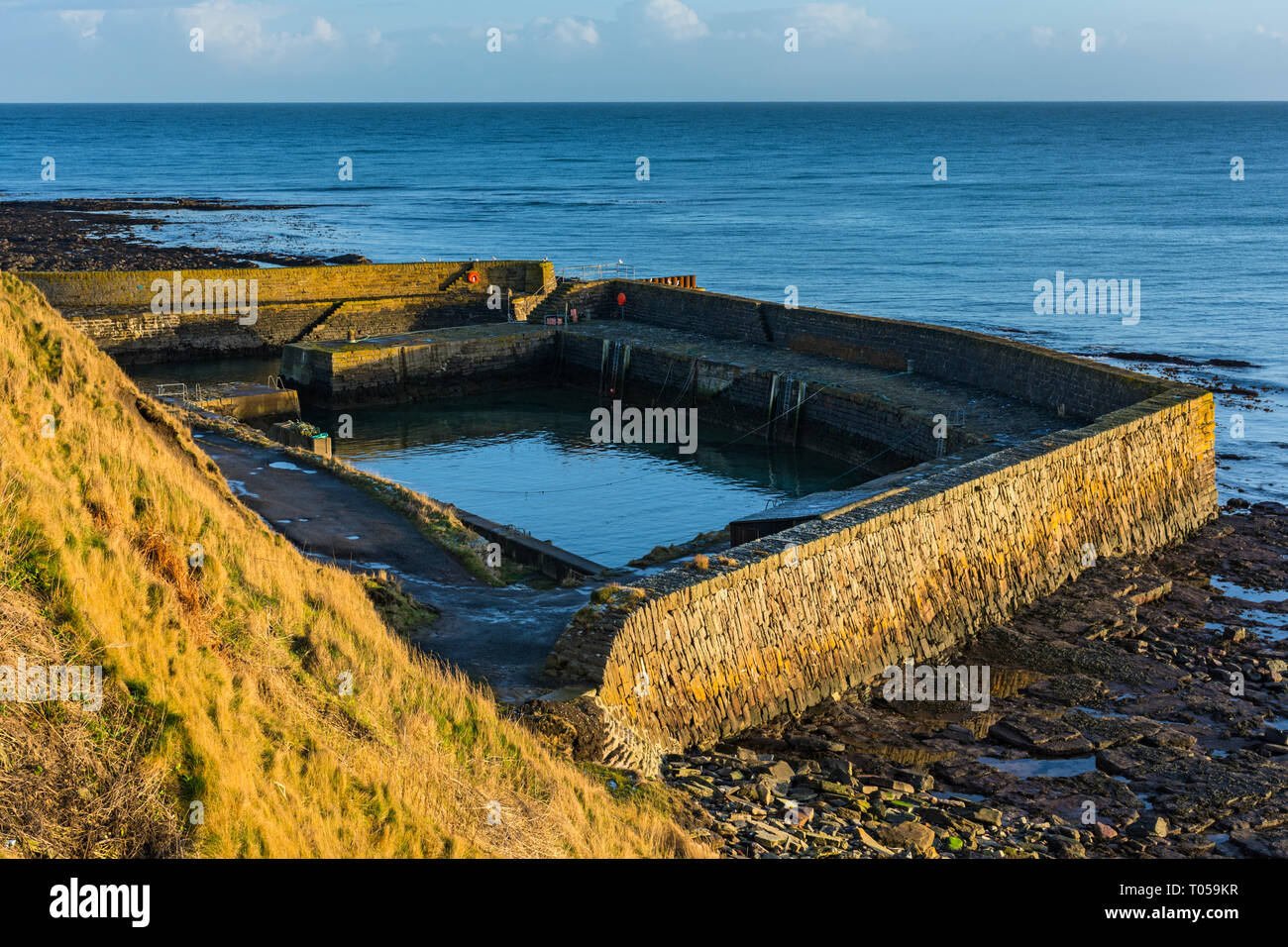 The harbour at Keiss, built c1820. Caithness, Scotland, UK Stock Photo ...