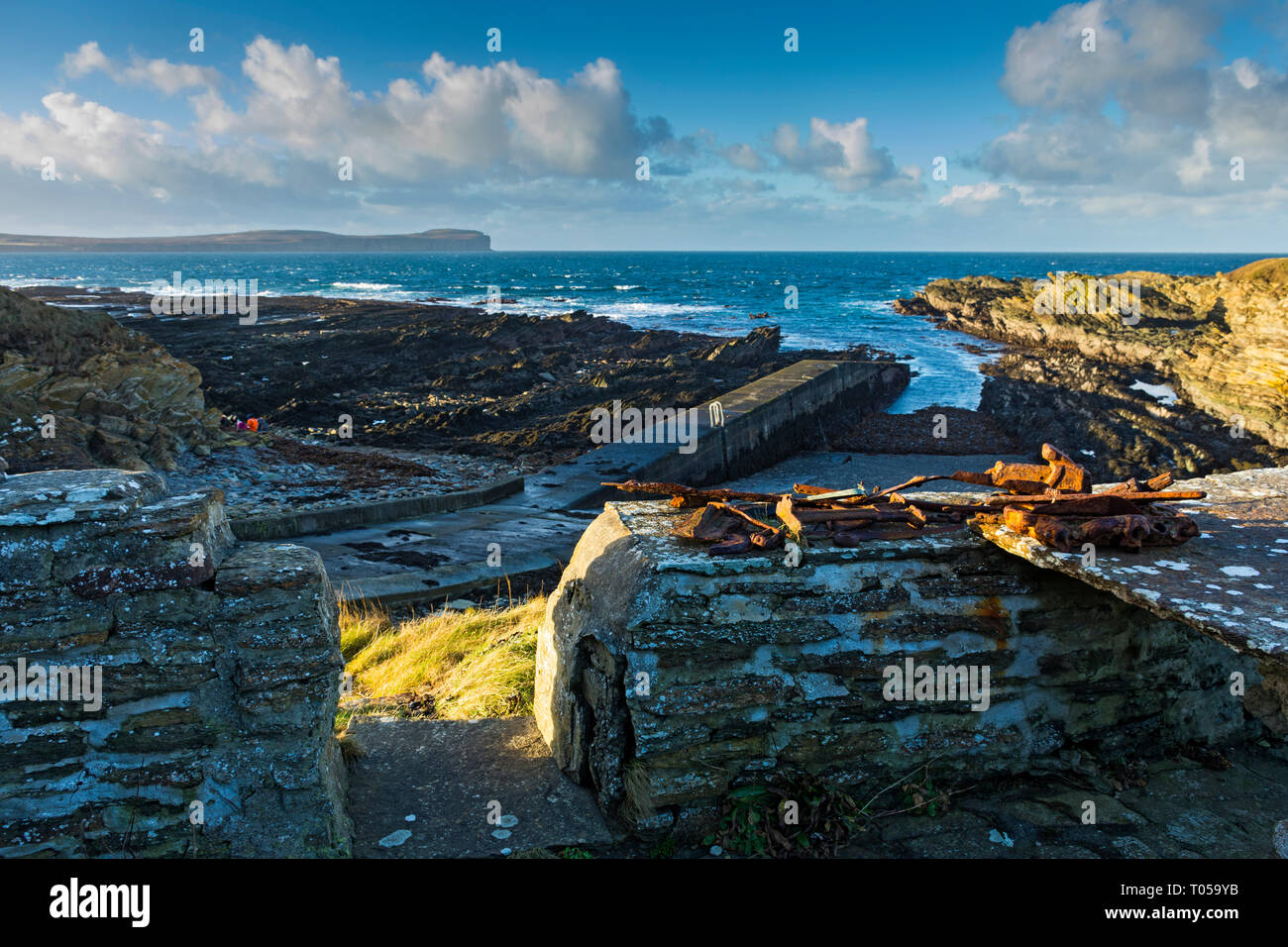 Dunnet Head from The Haven, near Scarfskerry, Caithness, Scotland, UK ...