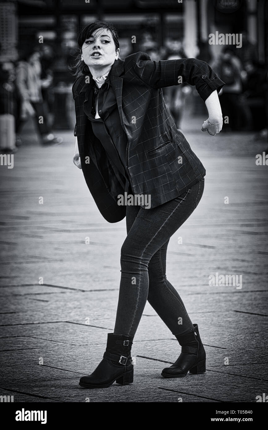 Street Portraits in Black and White Dramatic Stock Photo - Alamy