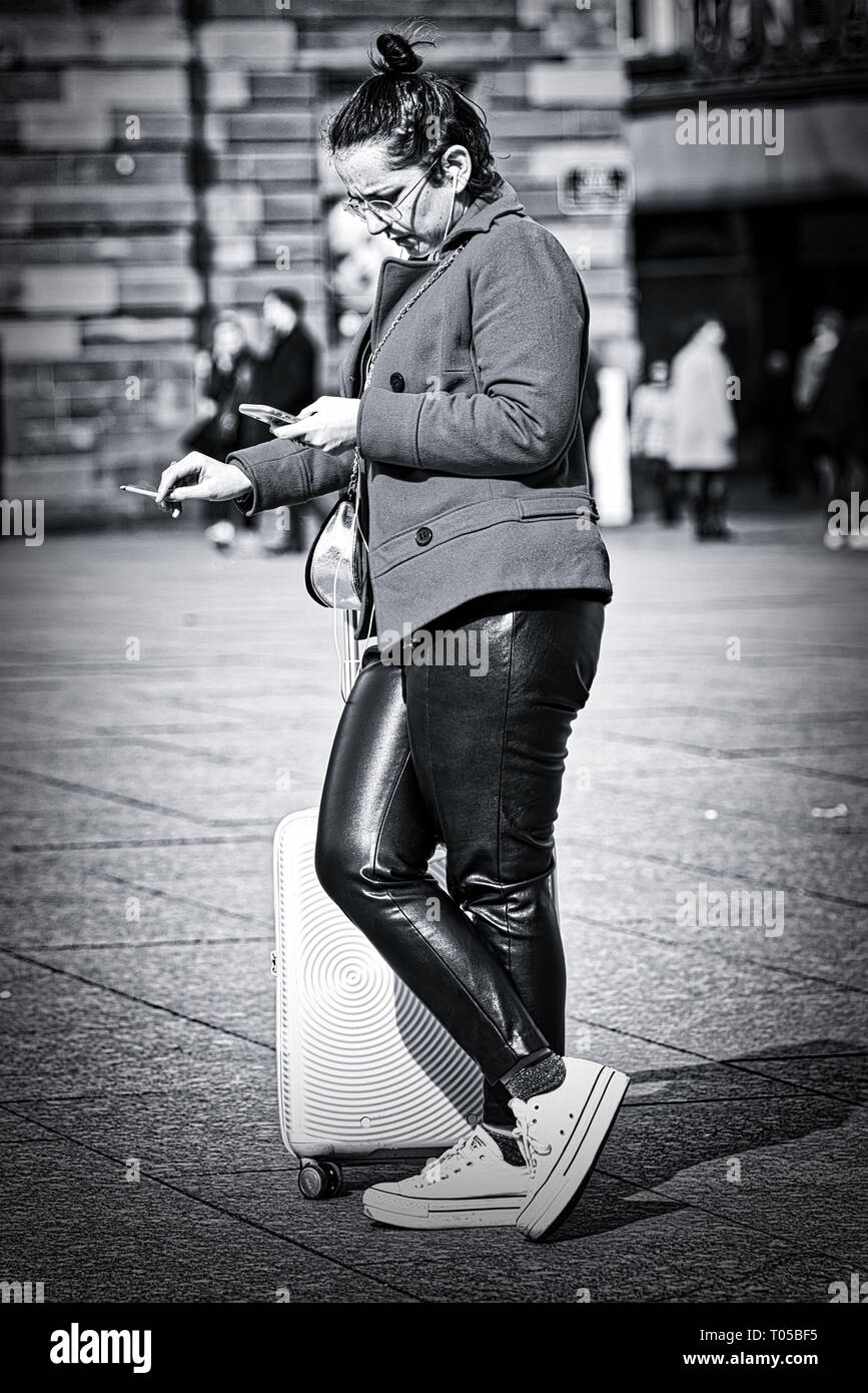 Street Portraits in Black and White Dramatic Stock Photo - Alamy