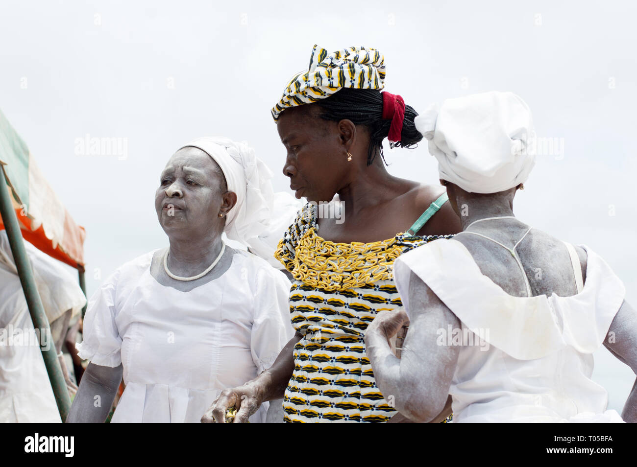 adzopé, ivory coast-aug. 31, 2016: mature women standing dressed in ...