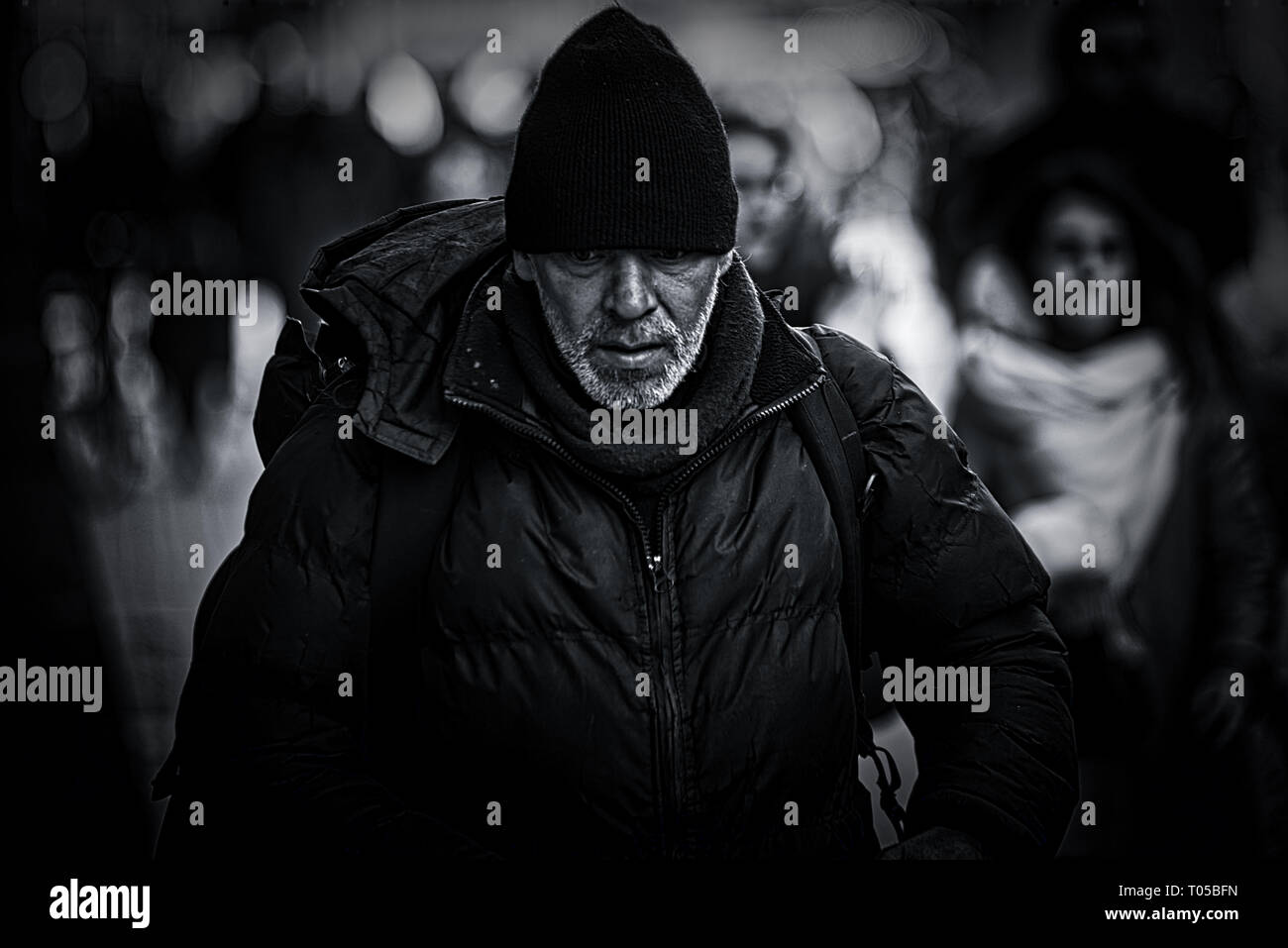 Street Portraits in Black and White Dramatic Stock Photo - Alamy