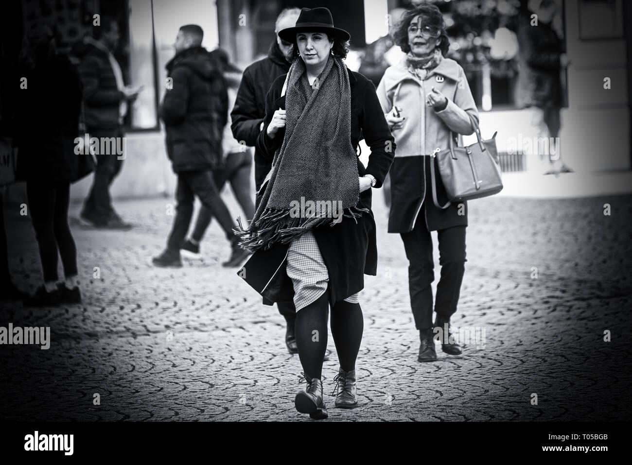 Street Portraits in Black and White Dramatic Stock Photo - Alamy