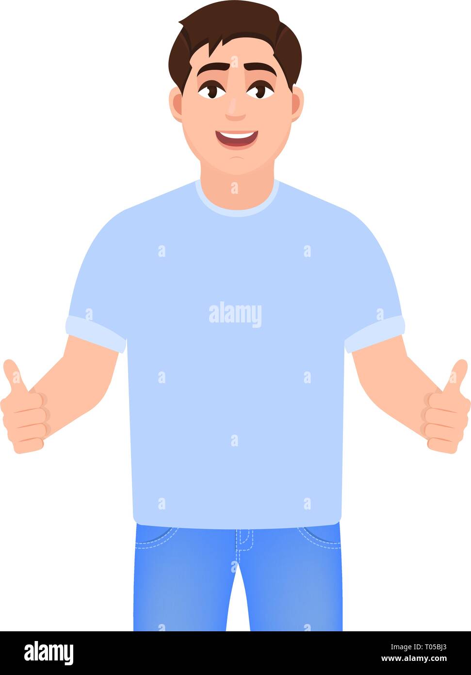 A guy shows a thumbs up, a man shows a gesture very well or ok, man ...