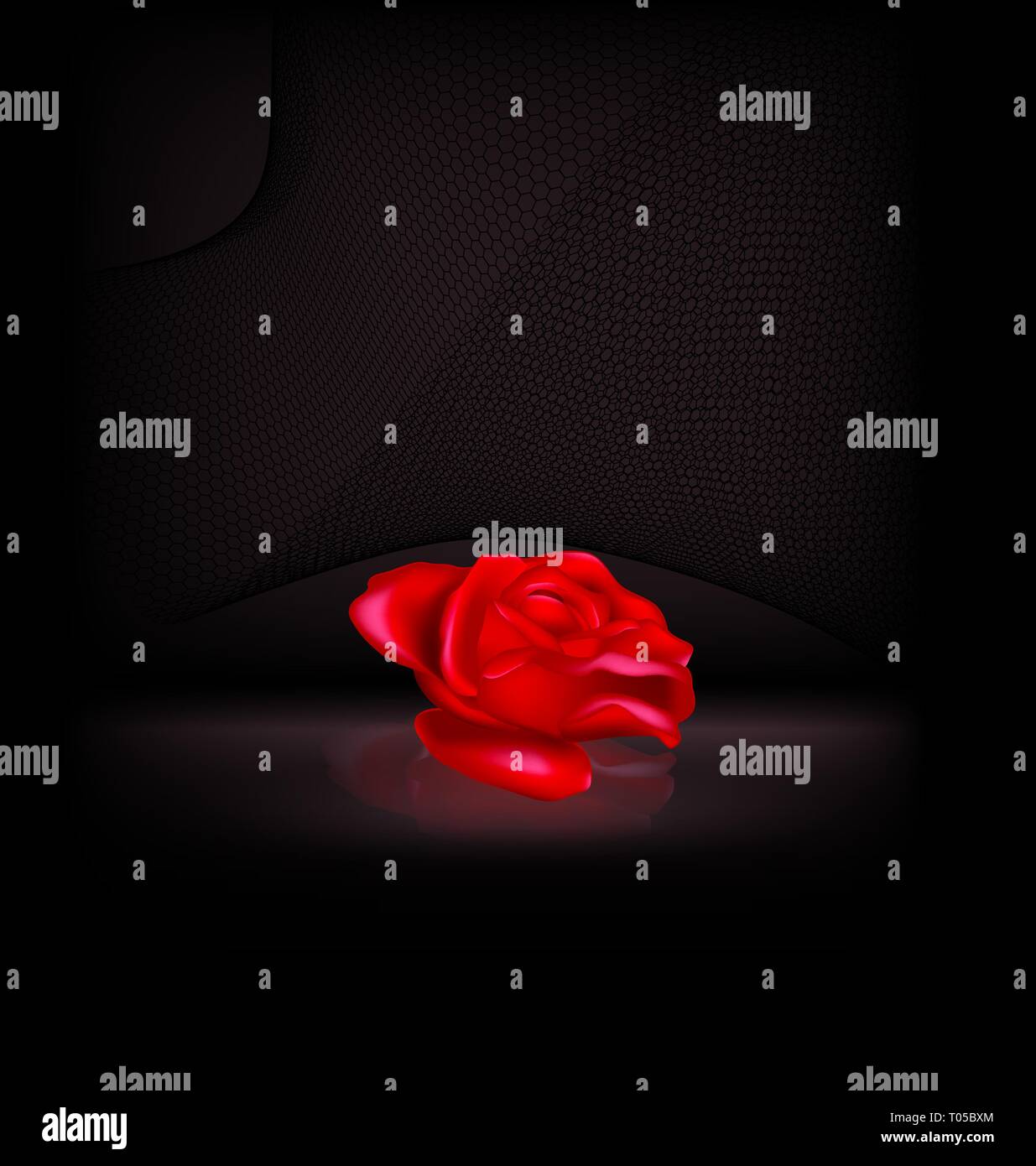 Abstract red leaves flower Stock Vector Images - Alamy