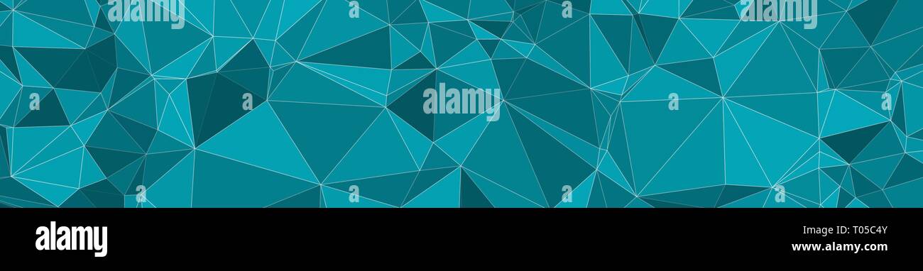 Connected triangles shapes, long vector banner idea Stock Vector Image ...