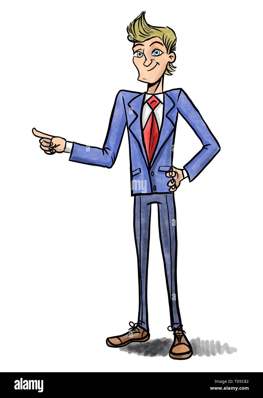 Logo happy man pointing Cut Out Stock Images & Pictures - Alamy