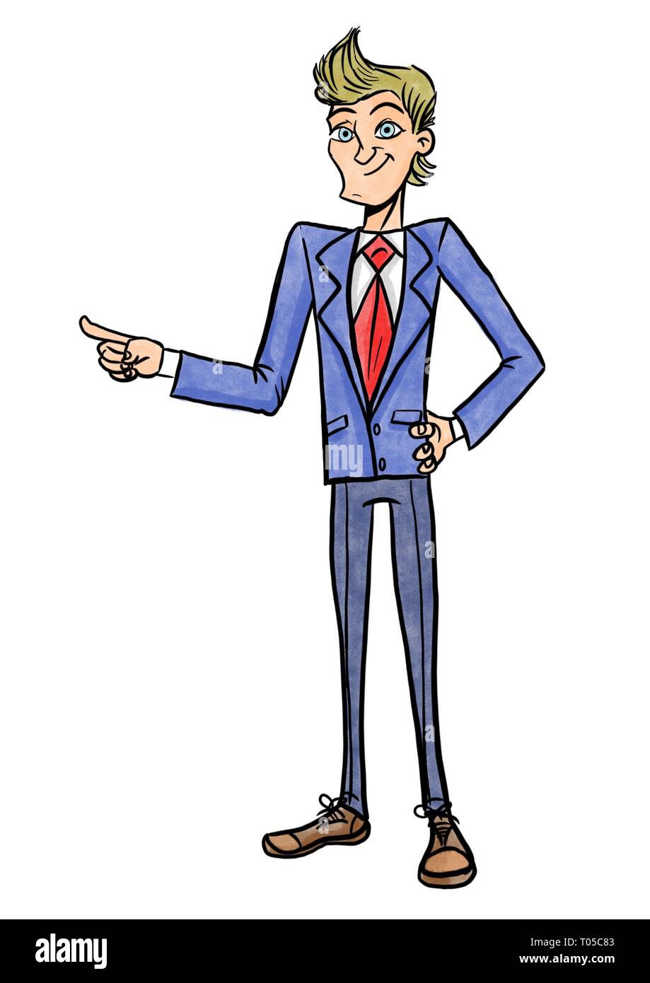 Logo happy man pointing Cut Out Stock Images & Pictures - Alamy