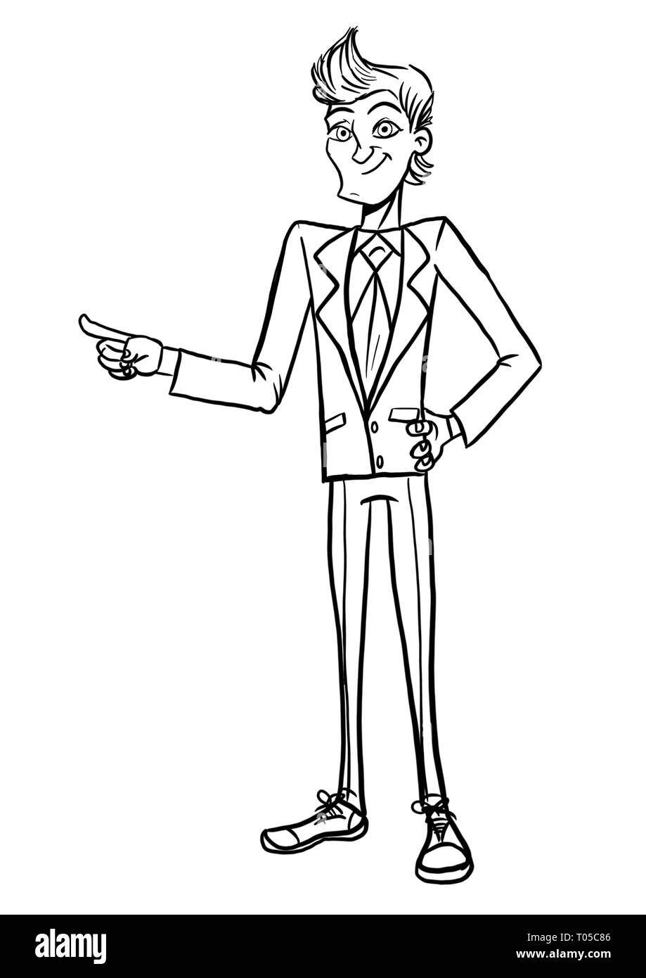 Logo happy man pointing Cut Out Stock Images & Pictures - Alamy