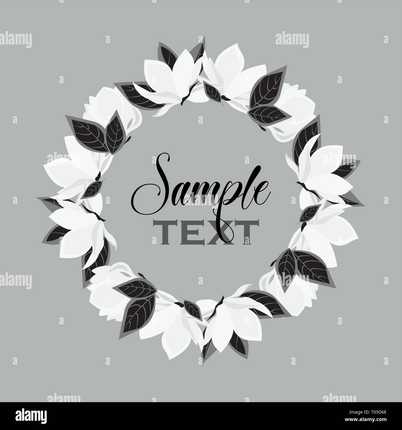 Magnolia flower hand drawn Stock Vector Images - Alamy